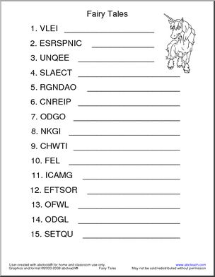 Fairy Tale Comprehension: Rapunzel (elem/upper elem) – Abcteach