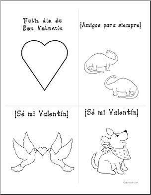 Spanish: Valentine Cards: Set 1 – Abcteach