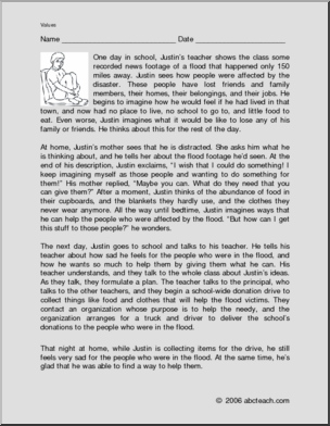 Values: Compassion (elem/ upper elem/middle) – Abcteach