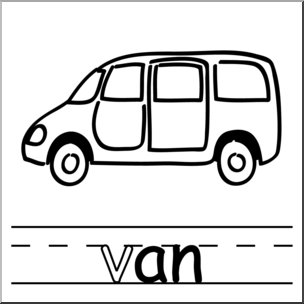 Clip Art: Basic Words: -an Phonics: Van Color – Abcteach