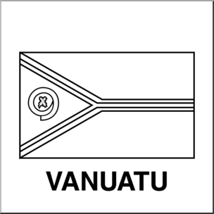 Clip Art: Flags: Solomon Islands B&W – Abcteach