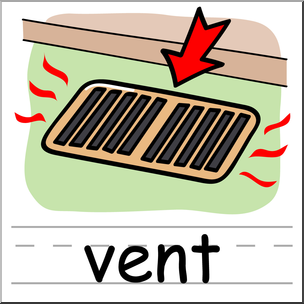 Clip Art: Basic Words: Vent Color Labeled – Abcteach