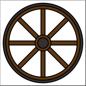 Clip Art: Western Theme: Wagon Wheel Color – Abcteach