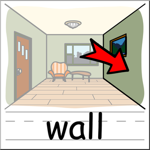 Clip Art: Basic Words: Wall Color Labeled – Abcteach