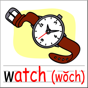 Clip Art: Basic Words: -atch Phonics: Watch Color Short “O” Sound ...