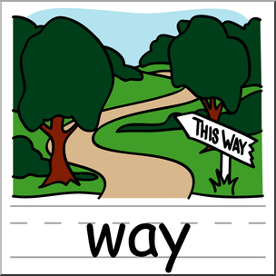 Clip Art: Basic Words: Way Color Labeled – Abcteach
