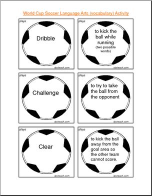 Matching: World Cup Soccer – Abcteach