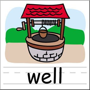 Clip Art: Basic Words: Well Color Labeled – Abcteach