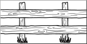 Clip Art: Western Theme: Western Fence B&W – Abcteach