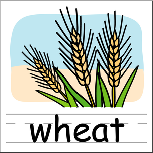 Clip Art: basic Words: Wheat Color Labeled – Abcteach