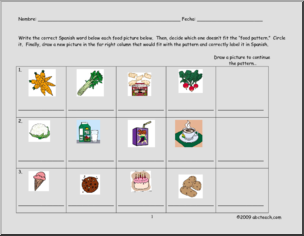 Spanish: La Comida (elemenaria/secundaria) – Abcteach