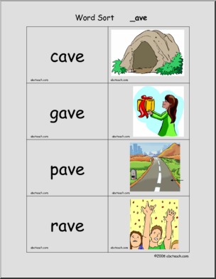 Word Family Word Sorts – Abcteach