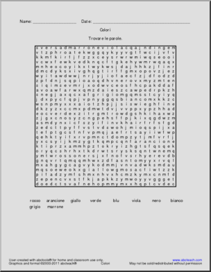 Colori/ Colors – Abcteach