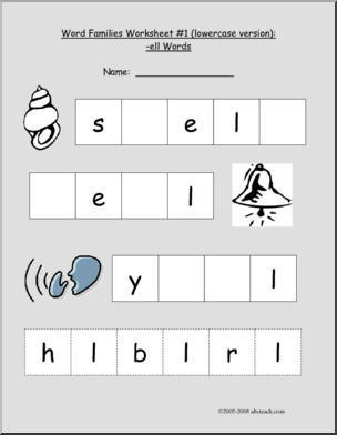 -ELL Word Family Worksheet – Abcteach