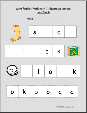 Word Family – an words Worksheet – Abcteach