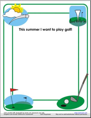 Golf (elementary) Writing Prompt – Abcteach