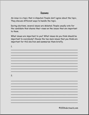 Word Problems: Elections (elem/upper elem) – Abcteach