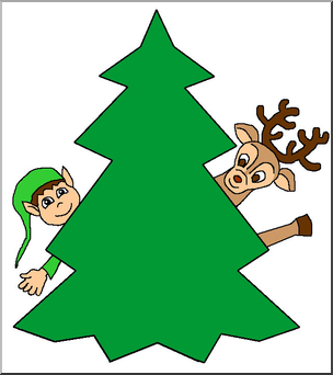 Clip Art: Christmas Tree Color – Abcteach