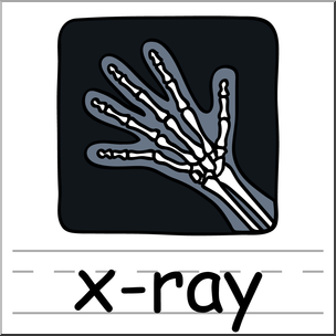 Clip Art: Basic Words: X-ray Color Labeled – Abcteach