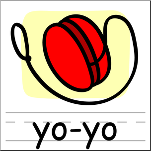Clip Art: Basic Words: Yo-yo Color Labeled – Abcteach