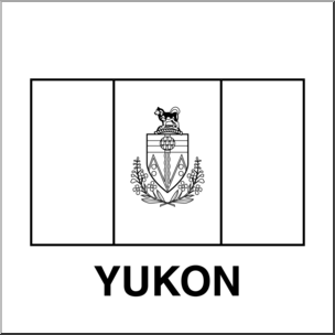 Clip Art: Flags: Yukon B&W – Abcteach