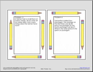 Math: Problem Solving Cards – Set B (elem/upper elem) – Abcteach