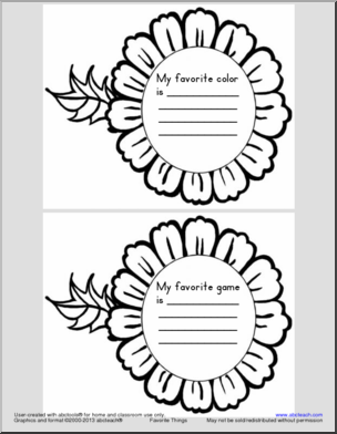 My Favorite Things Shapebook – Abcteach