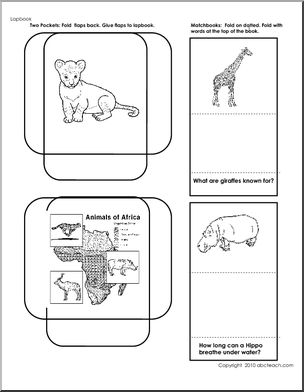 Lapbook: Animals of Africa – Abcteach