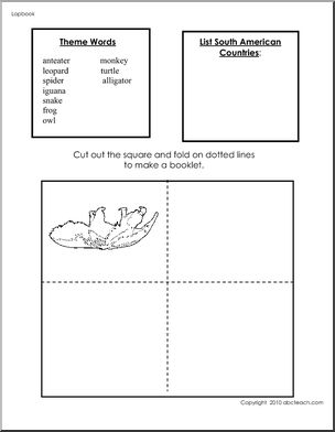 Lapbook: South American Animals – Abcteach