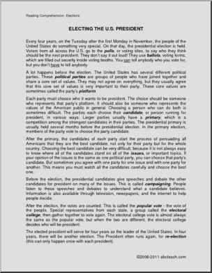 Teaching Ideas: Election – Abcteach