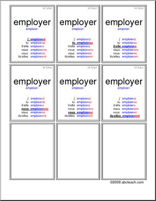 French: Jeu des Sept Familles : verbe Â´employerÂª au futur – Abcteach