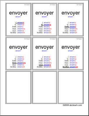 French: Jeu des Sept Familles : verbe Â´envoyerÂª au futur – Abcteach