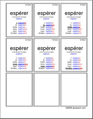 French: Jeu des Sept Familles : verbe Â´s’asseoirÂª au futur – Abcteach