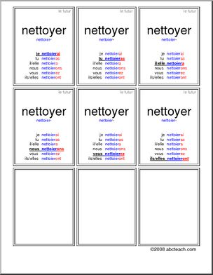 French: Jeu des Sept Familles : verbe Â´envoyerÂª au futur – Abcteach