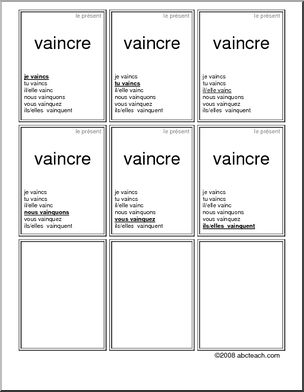 French: Jeu des Sept Familles : verbe Â´partirÂª au prÃˆsent – Abcteach