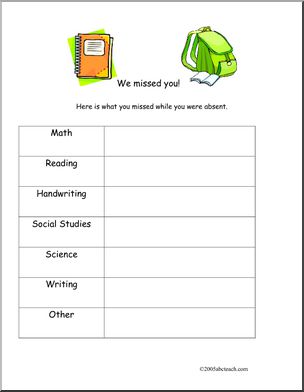 Absent Form: What you missed – Abcteach