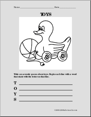 Abraham Lincoln Acrostic Form – Abcteach