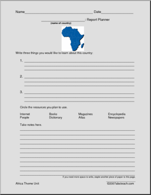 Research and Report: African Country – Abcteach