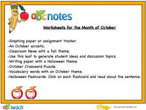 Interactive: Flipchart: October Theme (elem) – Abcteach