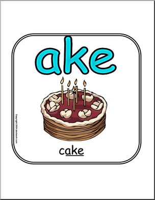 Word Family – AKE (version 2) Sign – Abcteach