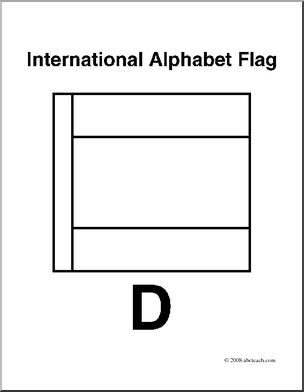 Clip Art: Flags: Alphabet Flag W B&W – Abcteach
