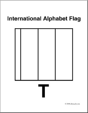 Clip Art: Flags: Alphabet Flag P B&W – Abcteach