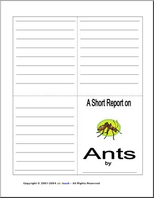 Report Form: Ants (color) – Abcteach