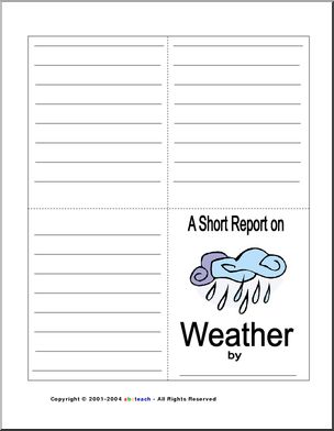 Report Form: Weather (color) – Abcteach