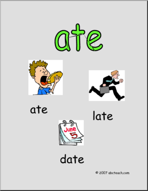 Word Family – UE Words Poster – Abcteach