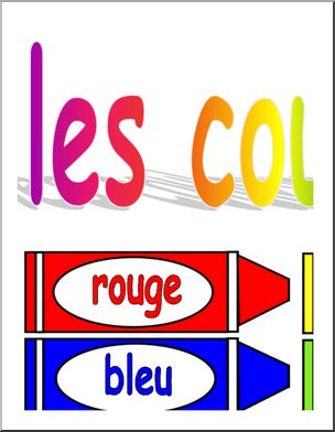 French: Affiche des couleurs – Abcteach