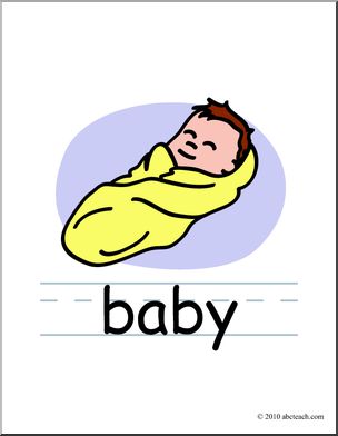 Clip Art: Basic Words: Baby Color (poster) – Abcteach