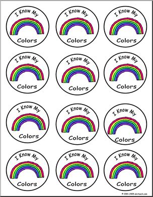 Small Badges: “I Know My Colors” – Abcteach