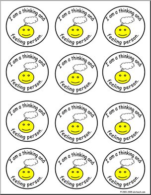 Small Badge: I am a Thinking and Feeling Person – Abcteach