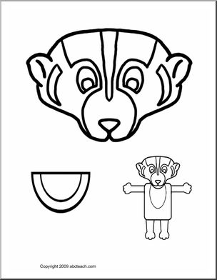 Paper Bag Puppet: Animal – Badger – Abcteach